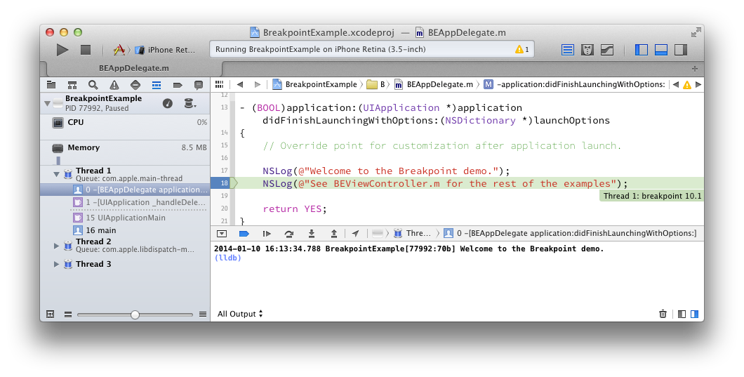 Using Breakpoints in Xcode_usebreakpoint-CSDN博客